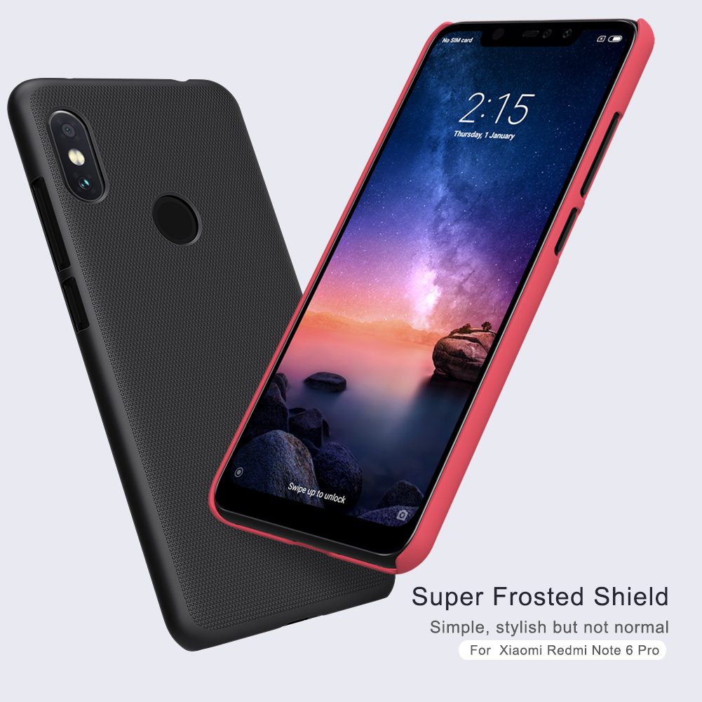 Redmi Note 6 Pro Cover Frosted Shield Hard Back by Nillkin - allmytech.pk