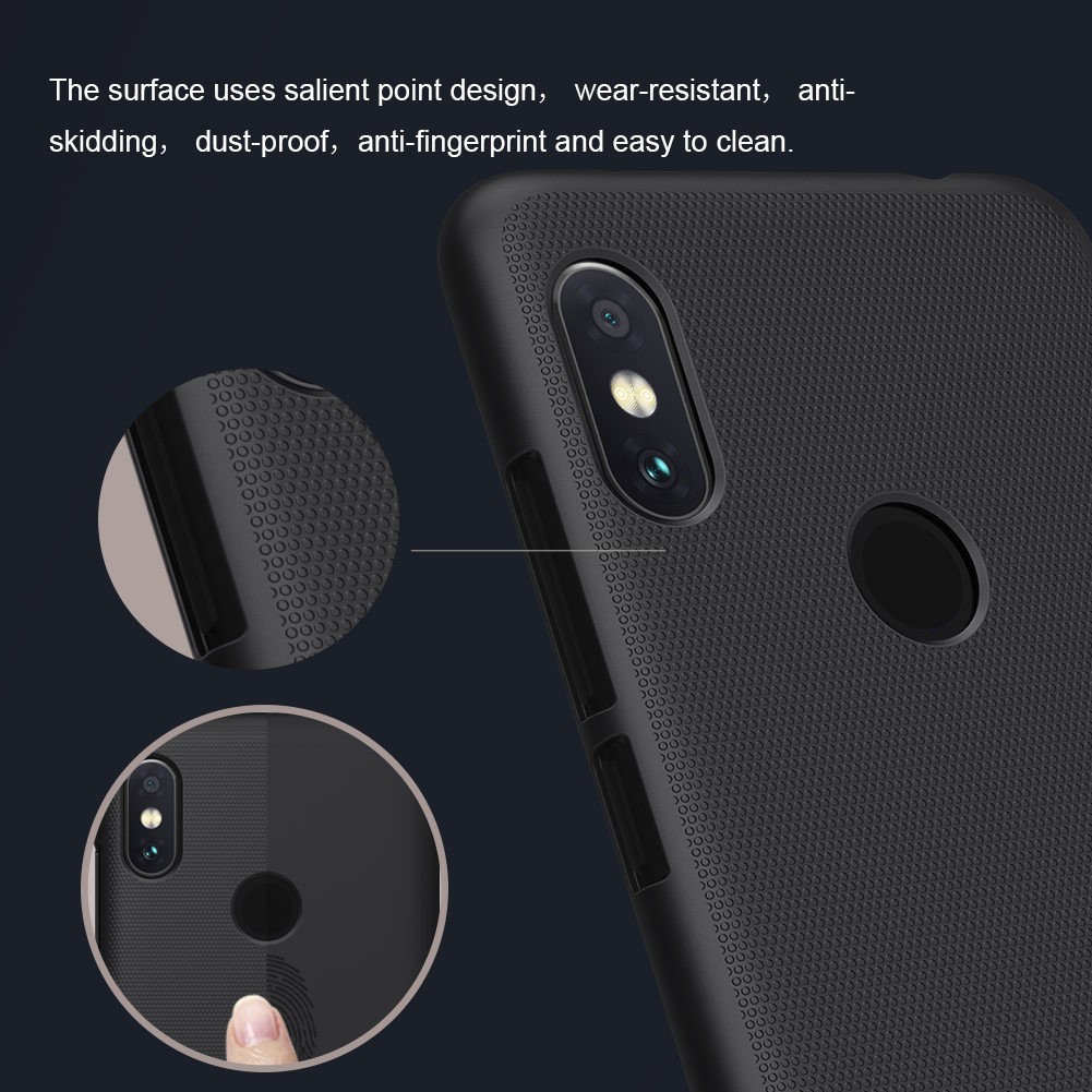 Redmi Note 6 Pro Cover Frosted Shield Hard Back by Nillkin - allmytech.pk