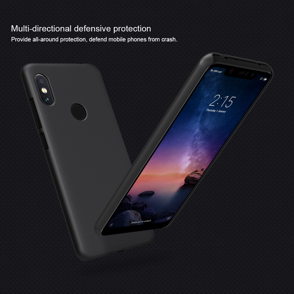 Redmi Note 6 Pro Cover Frosted Shield Hard Back by Nillkin - allmytech.pk