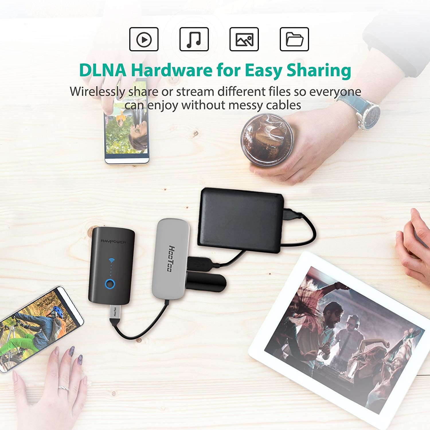 File Hub Plus by Ravpower - Travel Router - File Transfer without PC