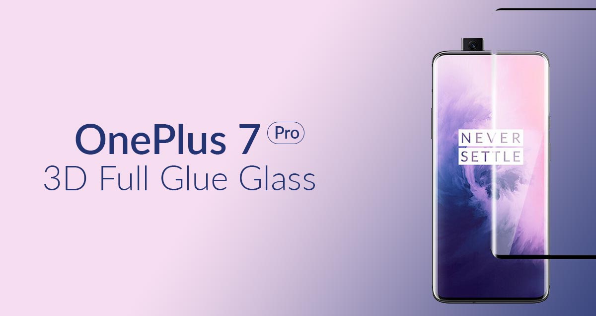 OnePlus 7 Pro 3D Glass Full Glue Tempered Edge to Edge - Black