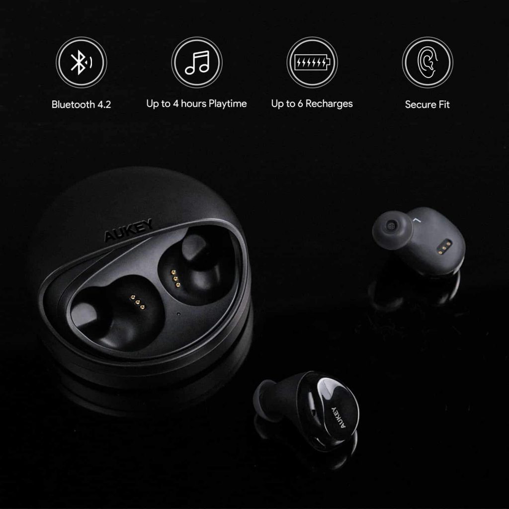 Aukey TWS True Wireless Stereo Earbuds With Charging Case - EP-T1 ...