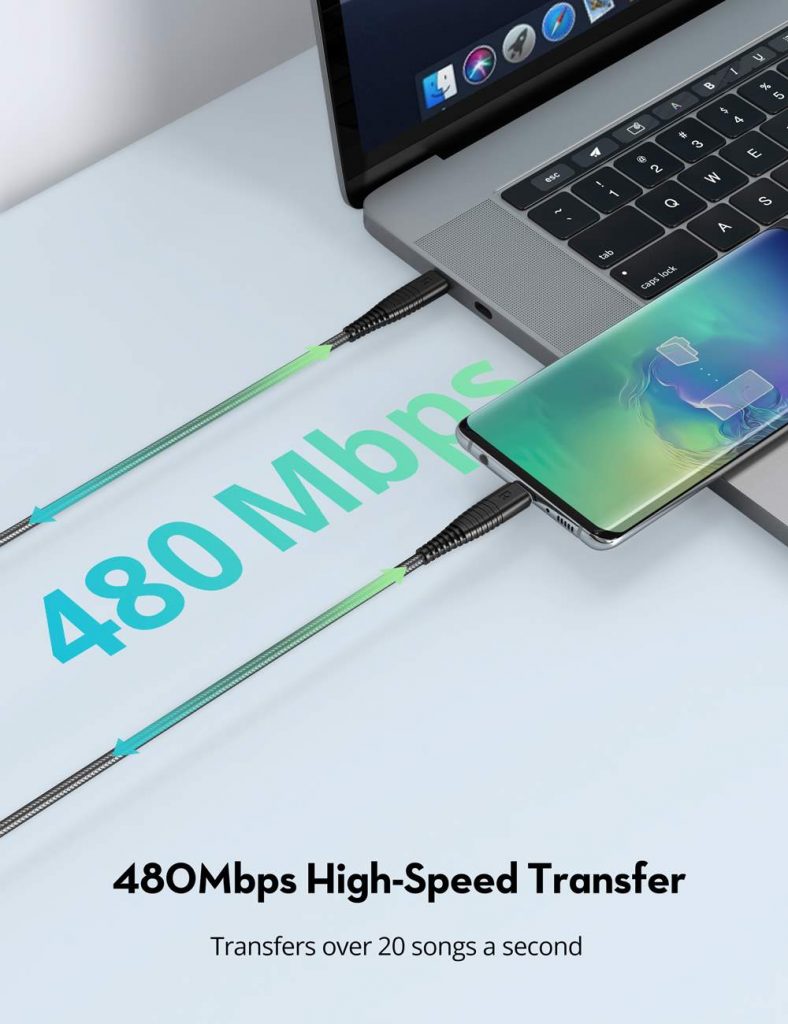 Type C to Type C Braided Ultra Fast Cable by RAVPOWER - RP-CB047