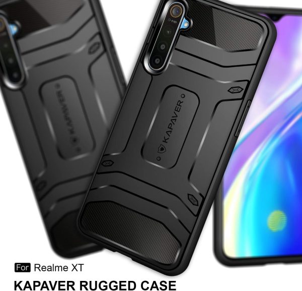 Realme XT Rugged Case by KAPAVER - Black - 100% Original