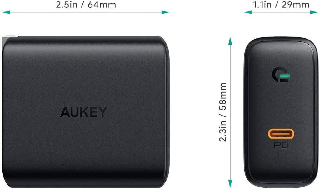 60W Power Delivery Charger by Aukey with Dynamic Detect - PA-D4
