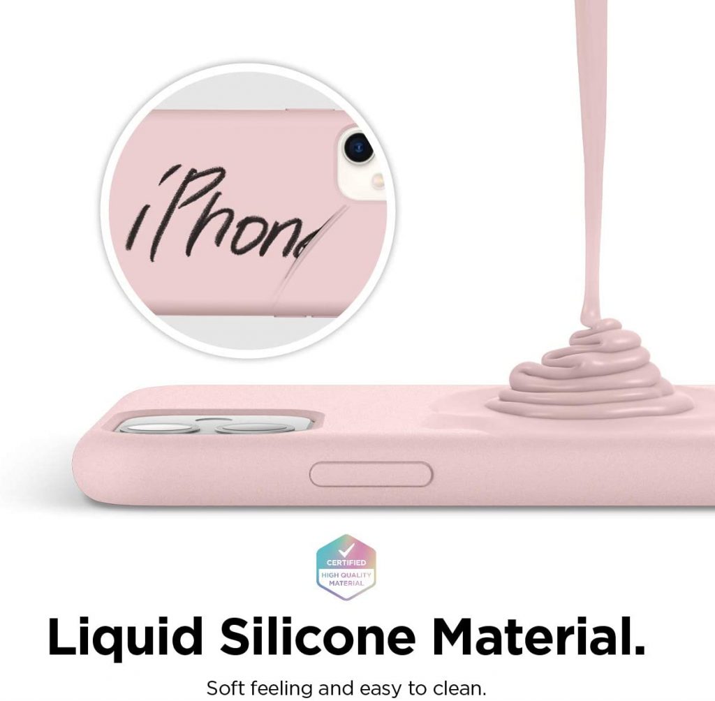 iPhone 11 Liquid Silicon Case by X Fitted - Pink Sand - allmytech.pk