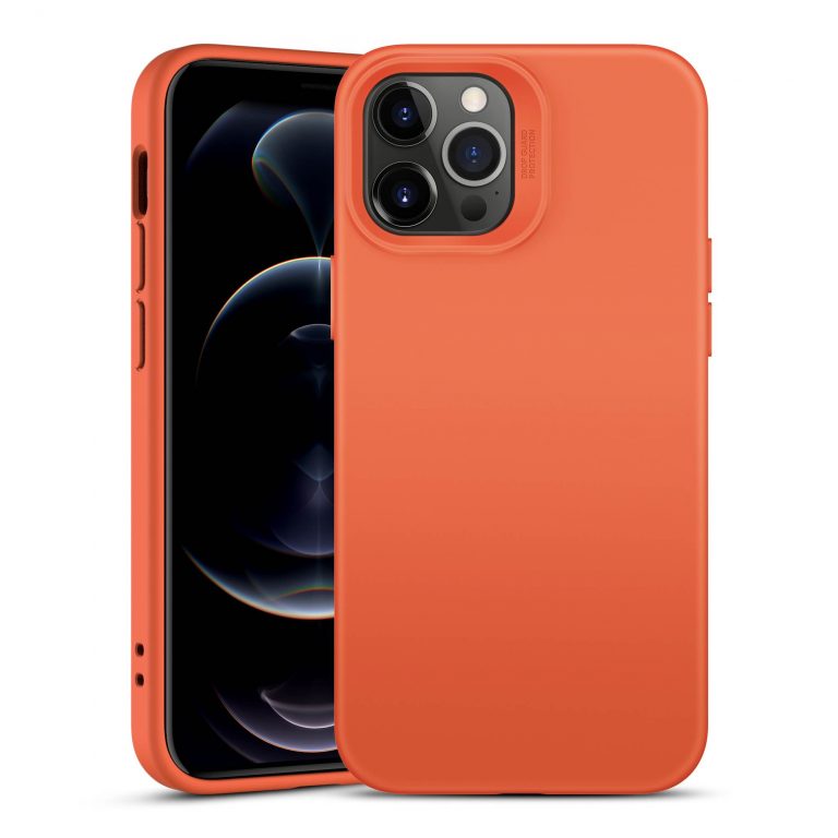 Apple iPhone 12 Cloud Super Soft Case by ESR - Coral Orange