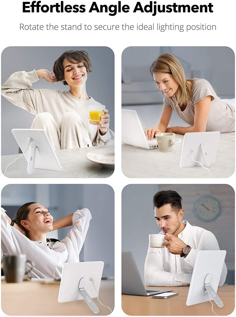 Taotronics Light Therapy Lamp UV Free 10000 Lux with Adjustable stand