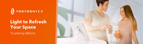 Taotronics Light Therapy Lamp UV Free 10000 Lux with Adjustable stand