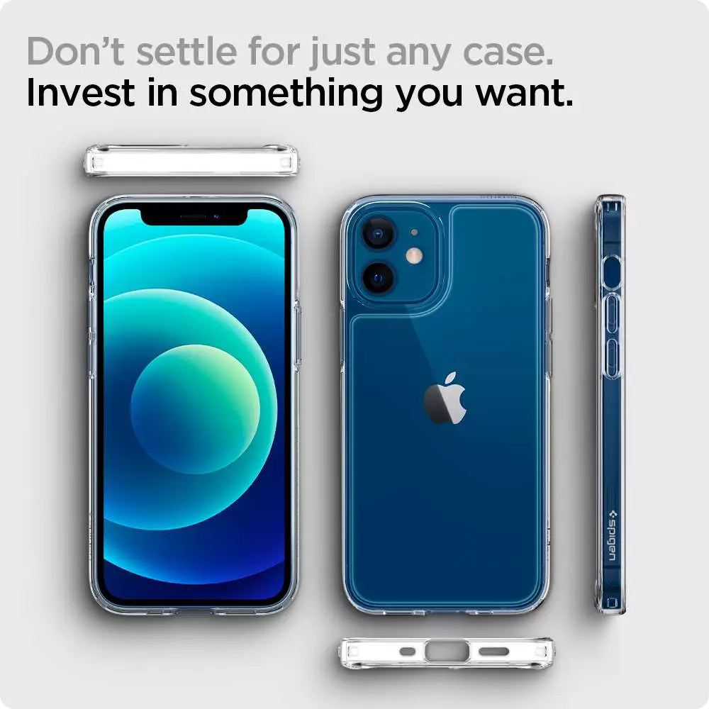 Spigen Apple iPhone 12 mini Quartz Hybrid Tempered Glass Case ...