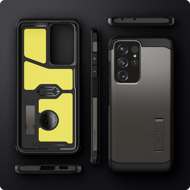 Galaxy S21 Ultra Tough Armor Case by Spigen - Gunmetal