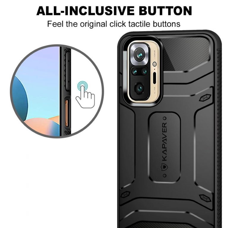 Redmi Note 10 Pro Rugged Case by Kapaver Black - Original in Pakistan