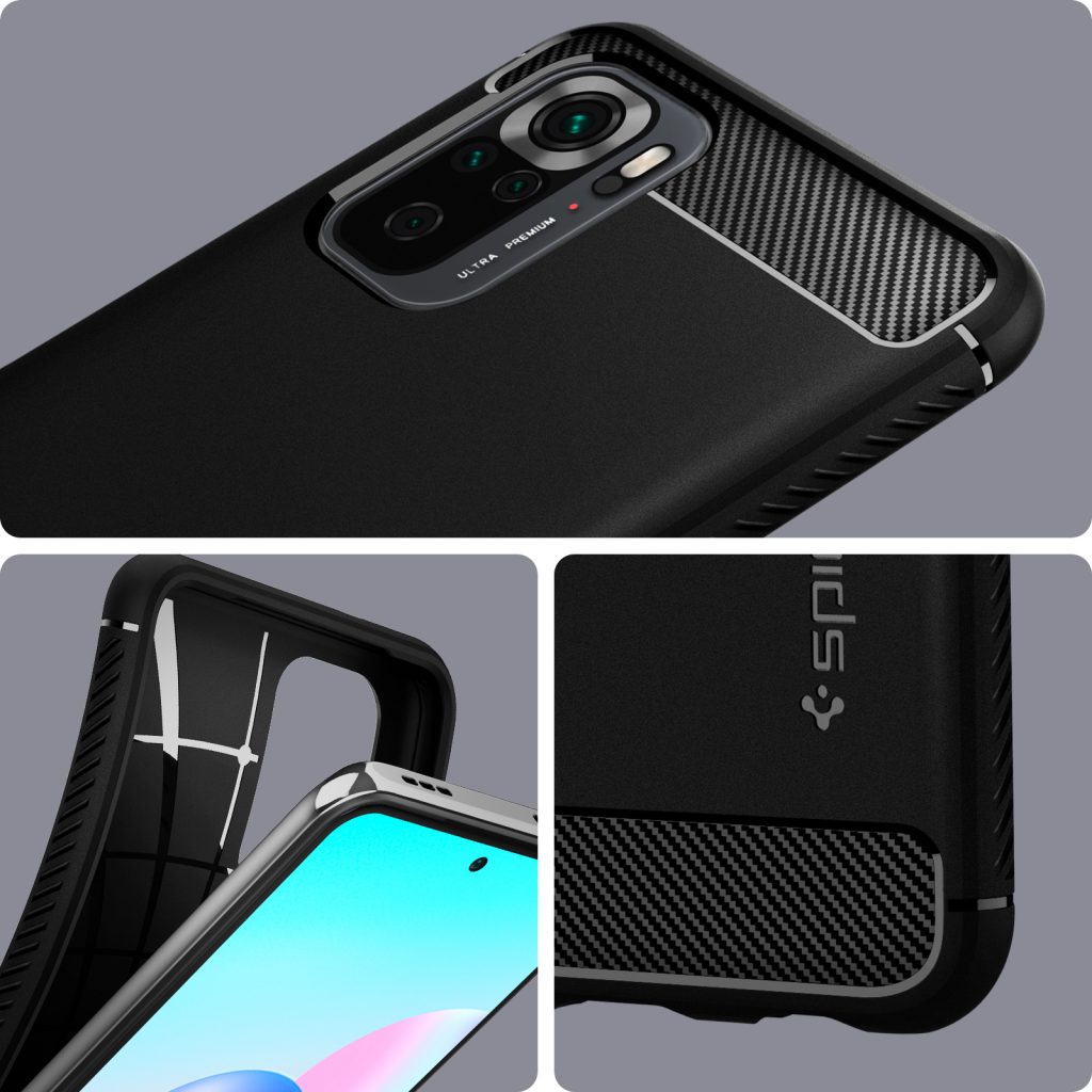 Redmi Note 10 Rugged Armor Case by Spigen - Matte Black