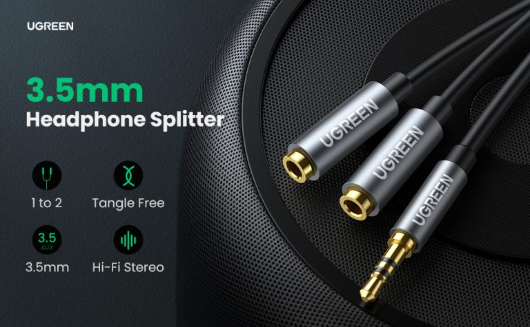 UGREEN Headphone Splitter - Connect 2 Headphones from 1 Source