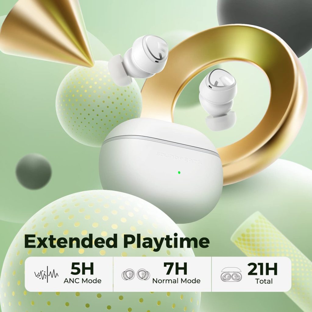 SoundPEATS Mini Pro Hybrid Active Noise Cancelling Earbuds White