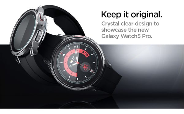 galaxy watch 5 pro thin fit case 45mm & Tempered Glass