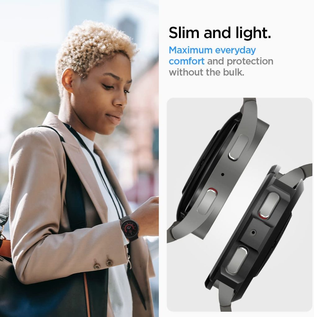 Galaxy Watch 5 Pro Case 45mm Spigen Liquid Air Case - Black