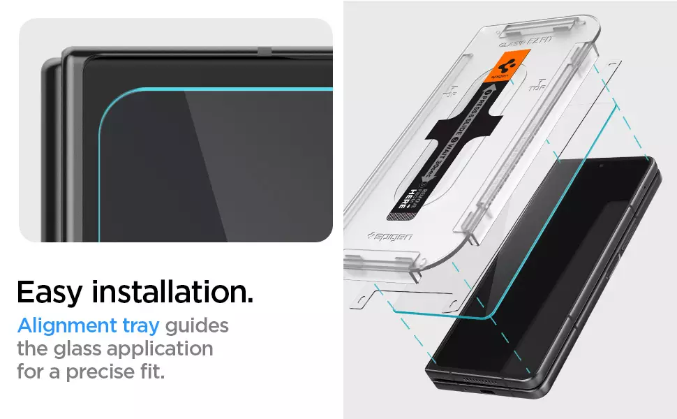 Spigen Galaxy Z Fold 4 Tempered Glass Clear Screen Protector – GlasTR ...
