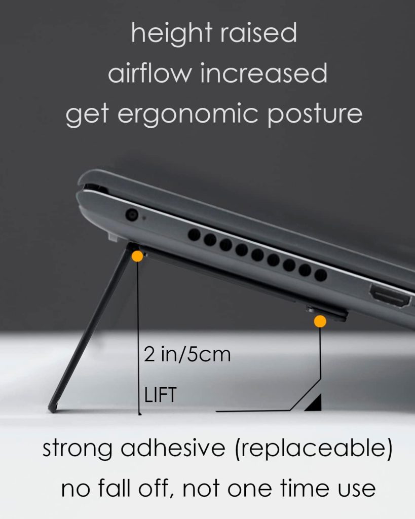 Aulumu G07 Pop Up Leg Stands Laptop Riser - Black