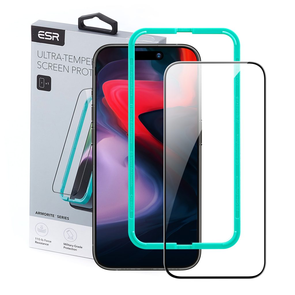 iPhone 15 Pro ESR Armorite Tempered Glass Protector - 1 PACK