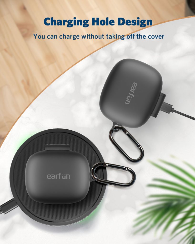 Protective Case Cover For EarFun Air Pro 3 - Black