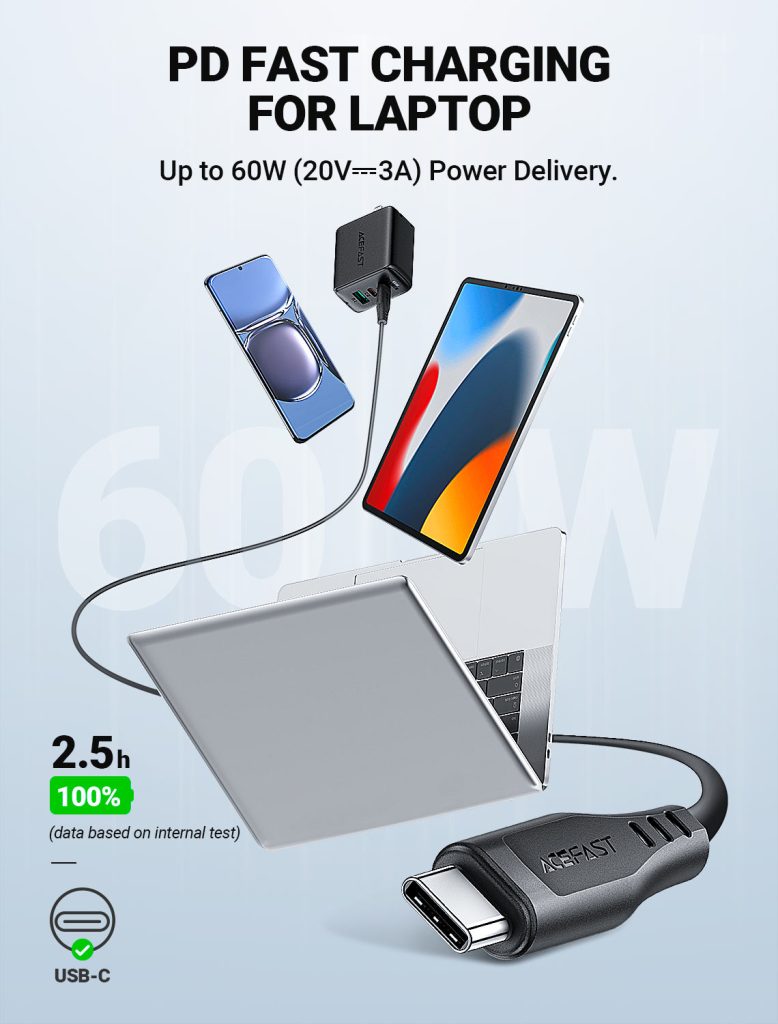 Acefast C3-03 USB-C to USB-C TPE Charging Data Cable 1.2M