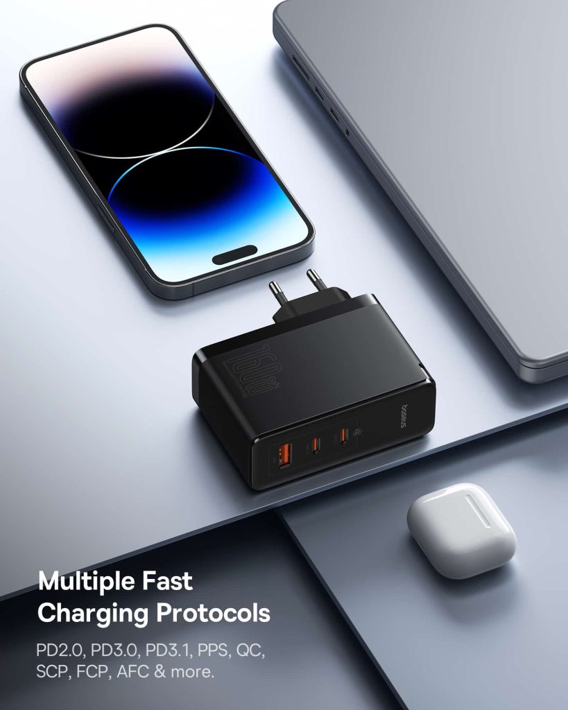 Baseus GaN5 Pro Digital Fast Charger 2C+U 160W With Superior
