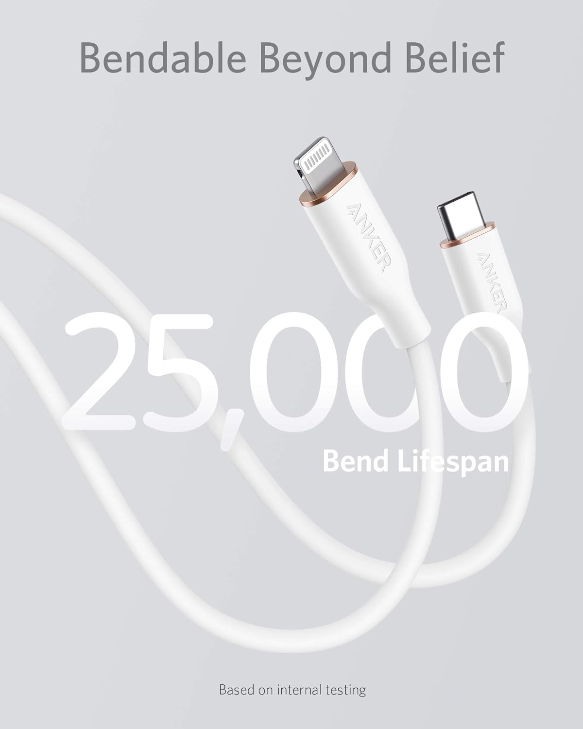 Anker 641 USB-C to Lightning Cable 1.8m- White - A8663P21 - BIS