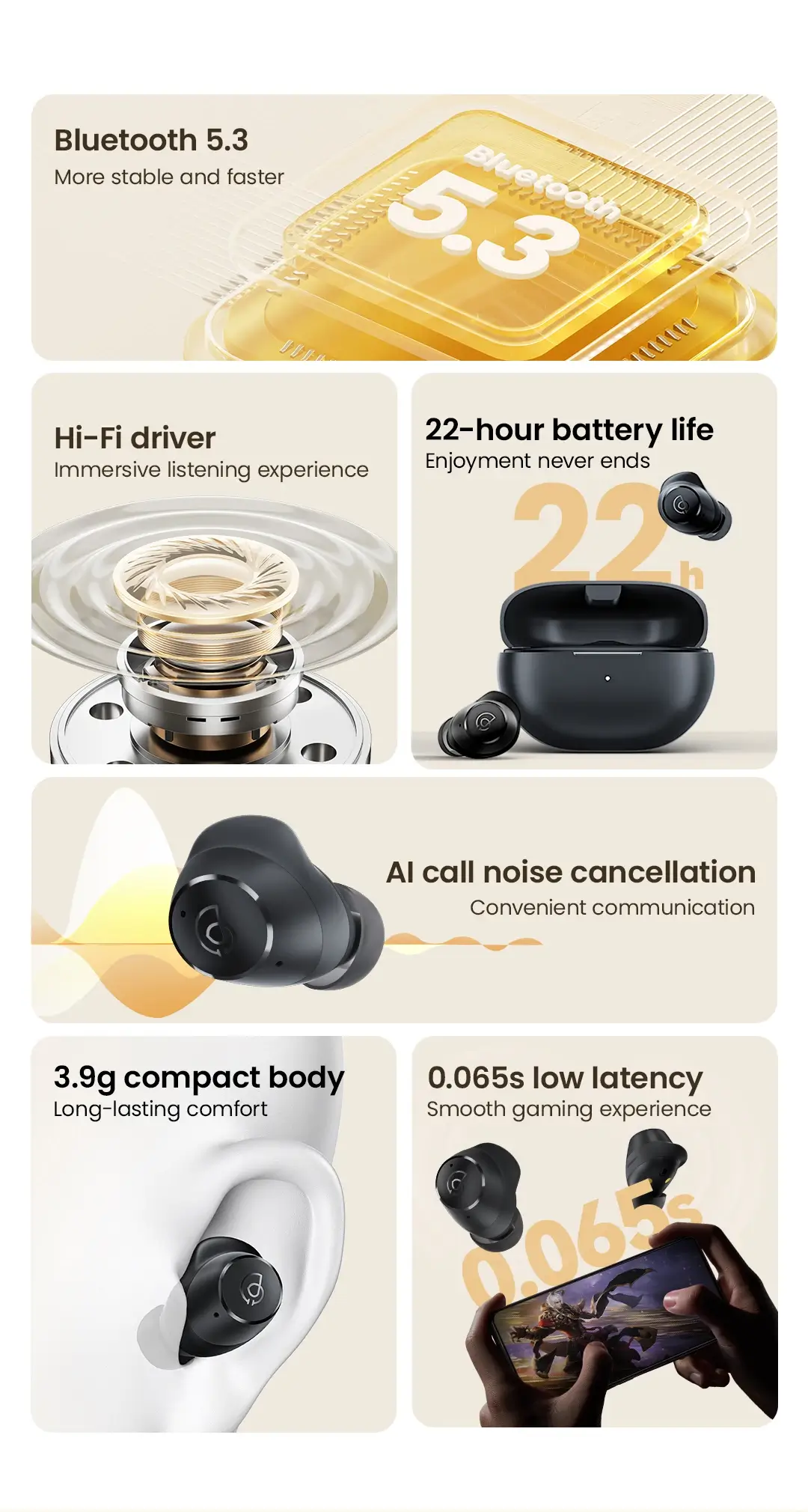 Haylou Gt1 2023 Tws Earbuds - Black