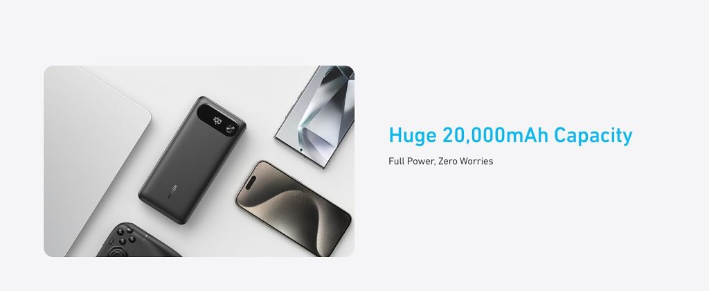 Anker Powerbank 20000mah 87w Built-In Usb-C Cable